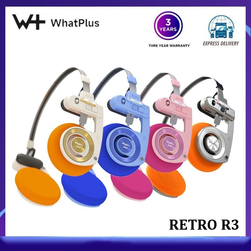 WhatPlus RETRO R3 Headset portable compact wireless headphones take ...