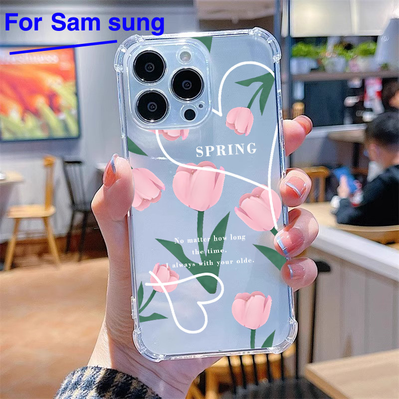 For Samsung case bunga yang indah A56 A36 A26 A16 A05 A05S M14 A15 A24 ...