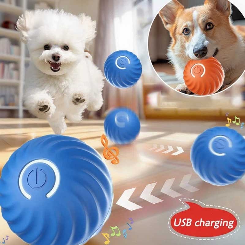 Dog Toy Smart Rolling Ball Automatic Toys for Dogs Training Self-moving ...