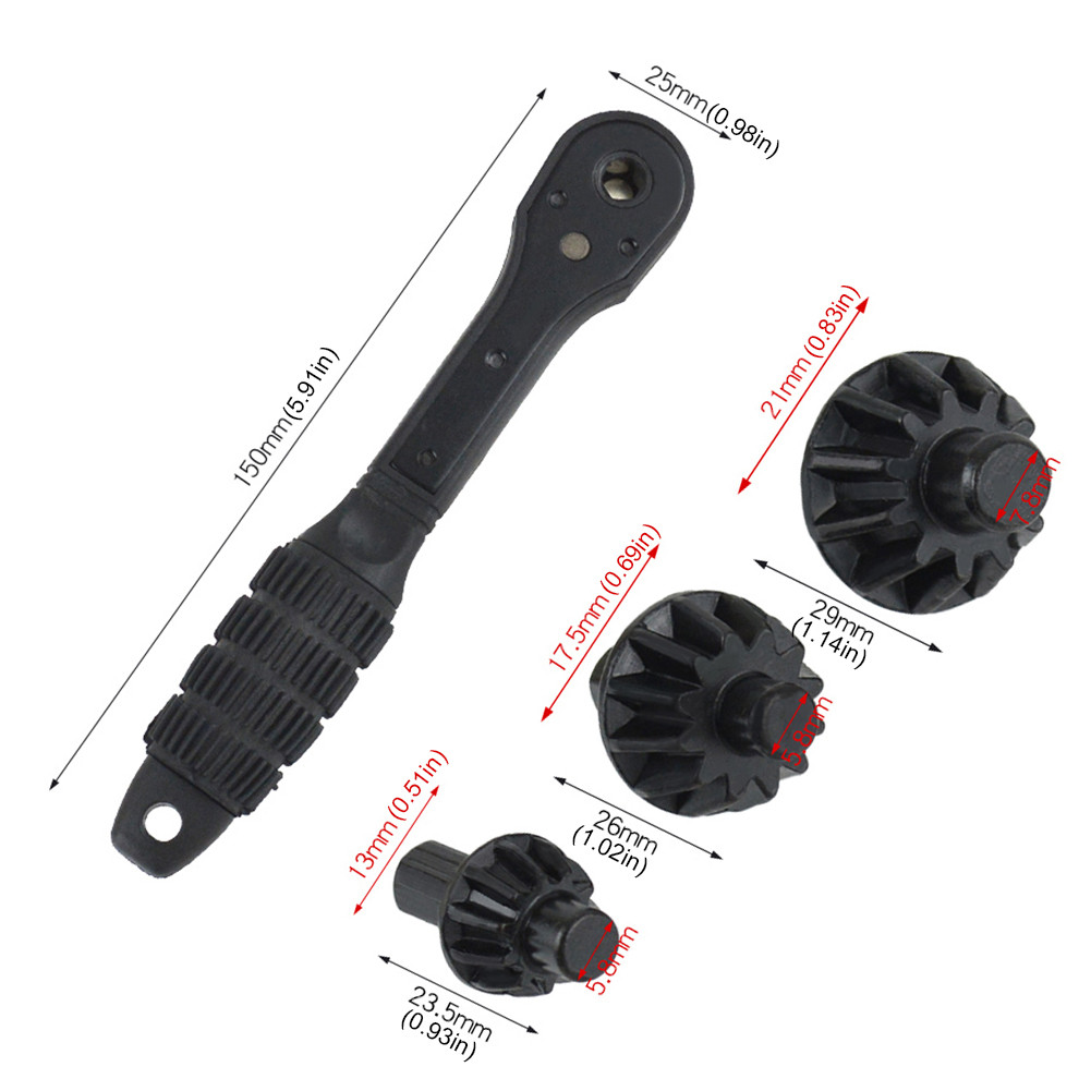 3 in 1 Drill Chuck Ratchet Spanner Double Head Chuck Key for Electric ...
