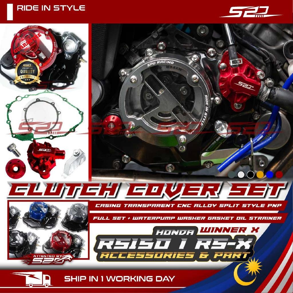 Transparent Clutch Cover SPD Racing RS150 RSX RS-X V2 2025 Split Style ...