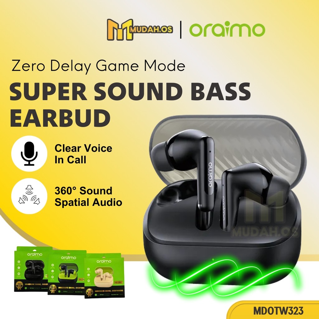 ORAIMO Original Wireless 5.4 Bluetooth True Bass Earbuds With Low ...