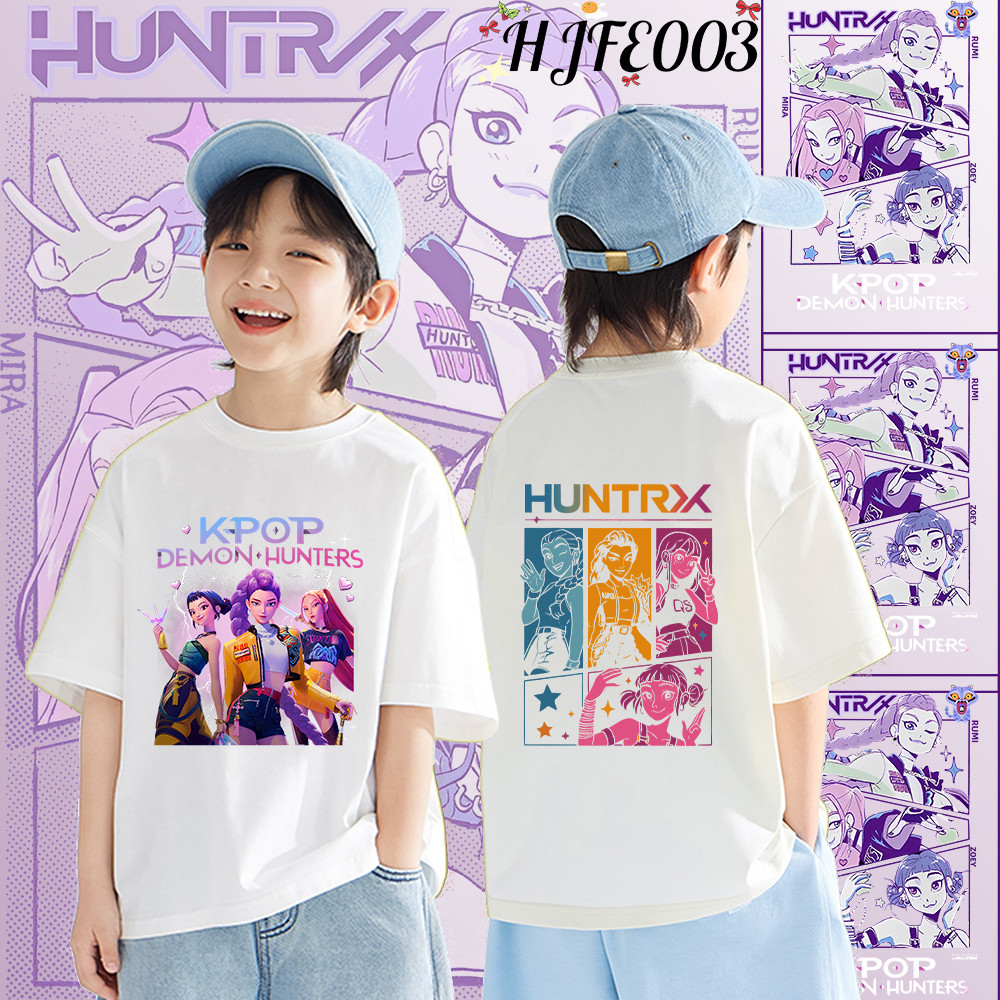 100CM-5XL 【COD】 Ready Stock Kpop Demon Hunters Baju Kids shirt Cotton ...