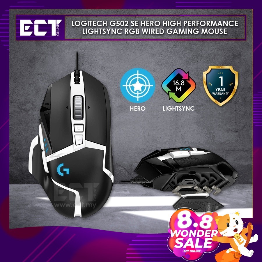 Logitech G502 SE Hero High Performances Lightsync RGB Wired Gaming ...