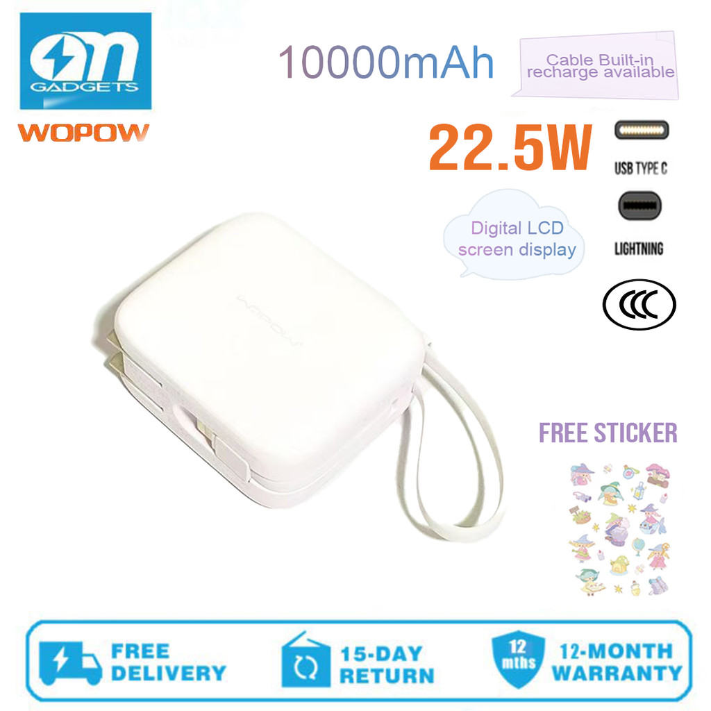WOPOW PA010 3C certified (CCC) 3 in 1 power bank 22.5W 10,000 mah with ...