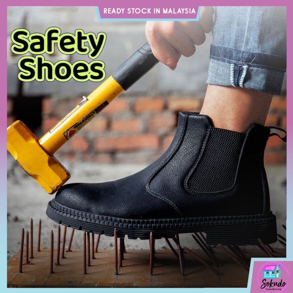 Safety Boots High Cut Kasut Safety Heavy Duty Tahan Lasak Water Proof ...