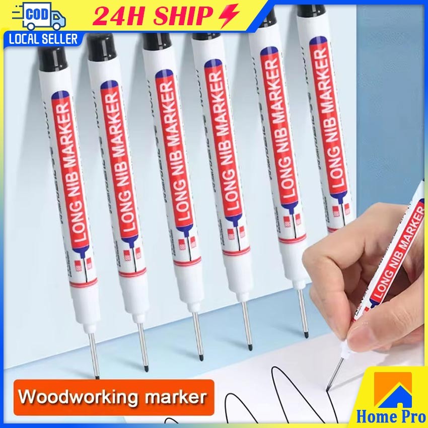 Long Nib Markers Deep Hole Head Four Color Waterproof Marker Pens for ...