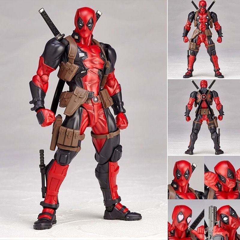 AMAZING YAMAGUCHI Avengers X-men Deadpool Figure 15cm PVC Face ...