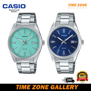 Casio General MTP-1302PD Turquoise Stainless Steel Band Men Watch MTP ...