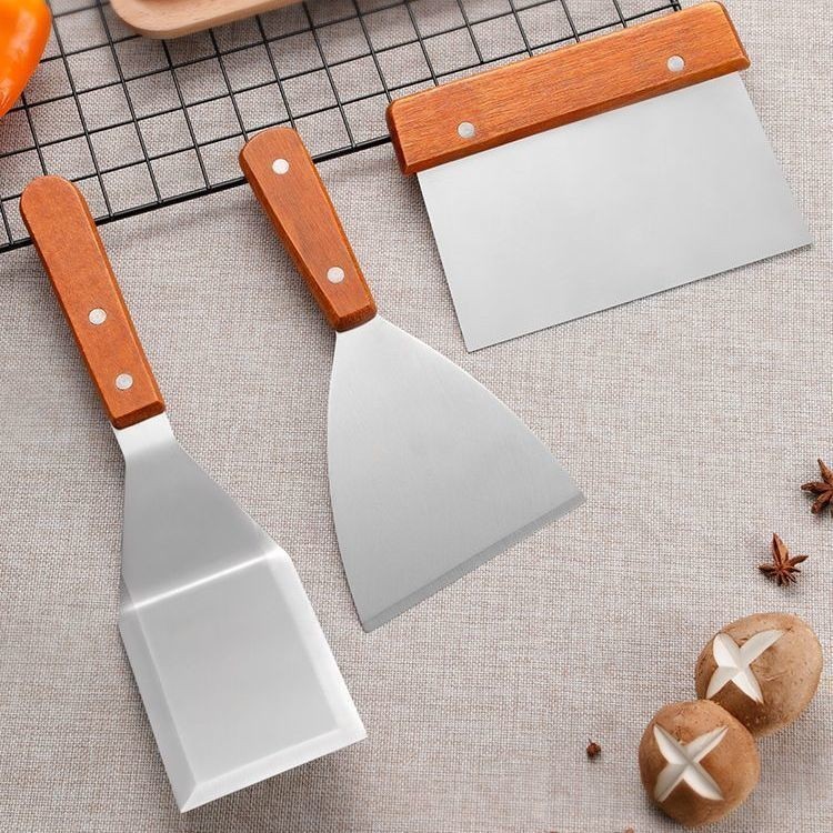 Stainless Steel Solid Wood Tiramisu Shovel Dessert Cake Shovel Release ...