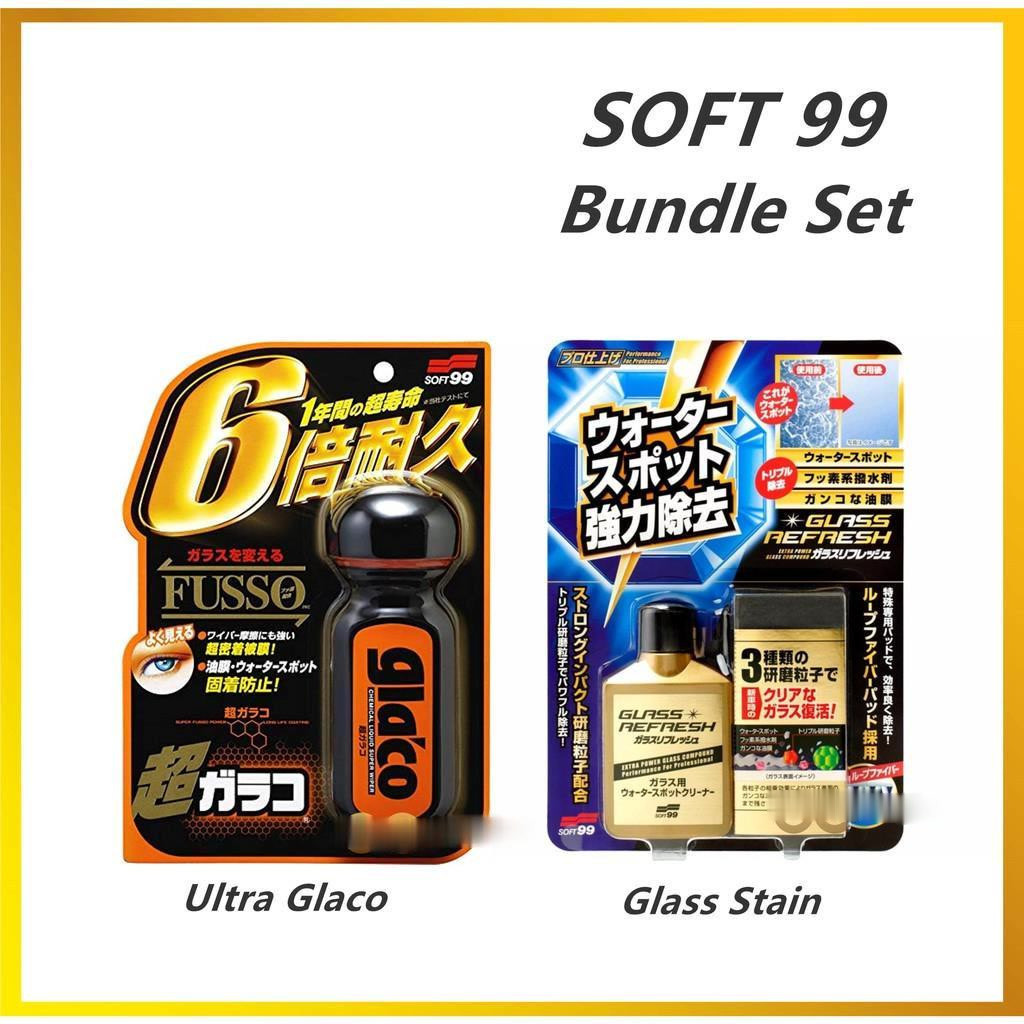 BS Soft99 / Soft 99 Glass Stain Cleaner - 80ml With Ultra Glaco 70ml | Shopee Malaysia