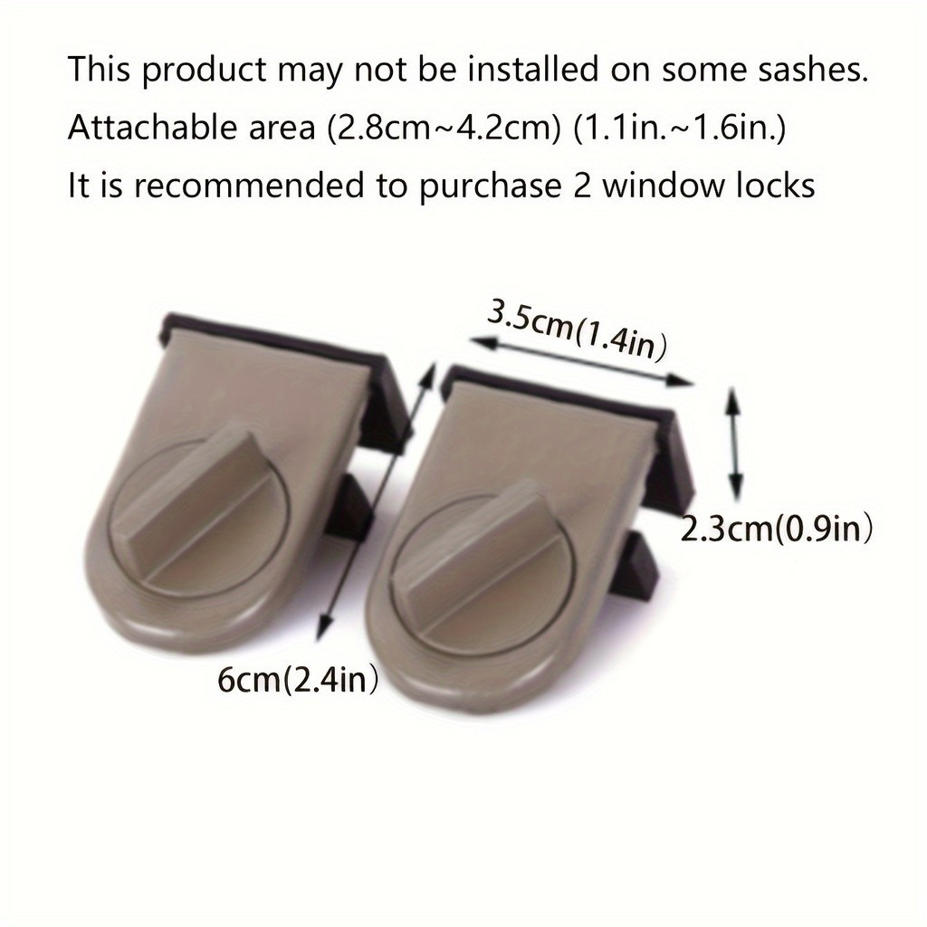 1pc aluminium Alloy Sliding Door dan Window Lock dengan Anti-Pinch Anti ...