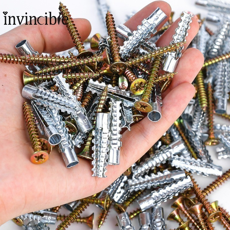 10/20/30 Sets Serrated Steel Wall Anchors Metal Expansion Tube Pipe ...
