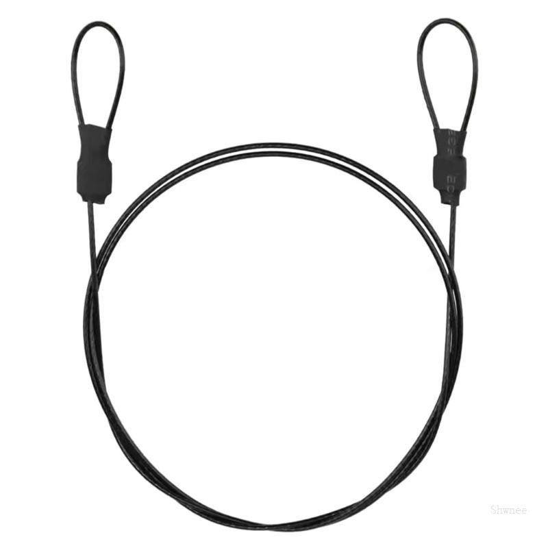 Shwnee Transport Double Looped End Black Coated Stainless Braided ...