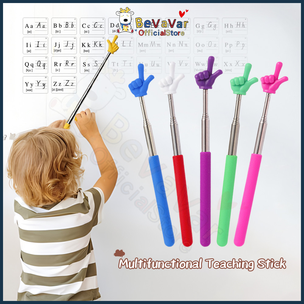 BEVAVAR Finger Retractable Reading Guide Stick Preschool Teaching ...