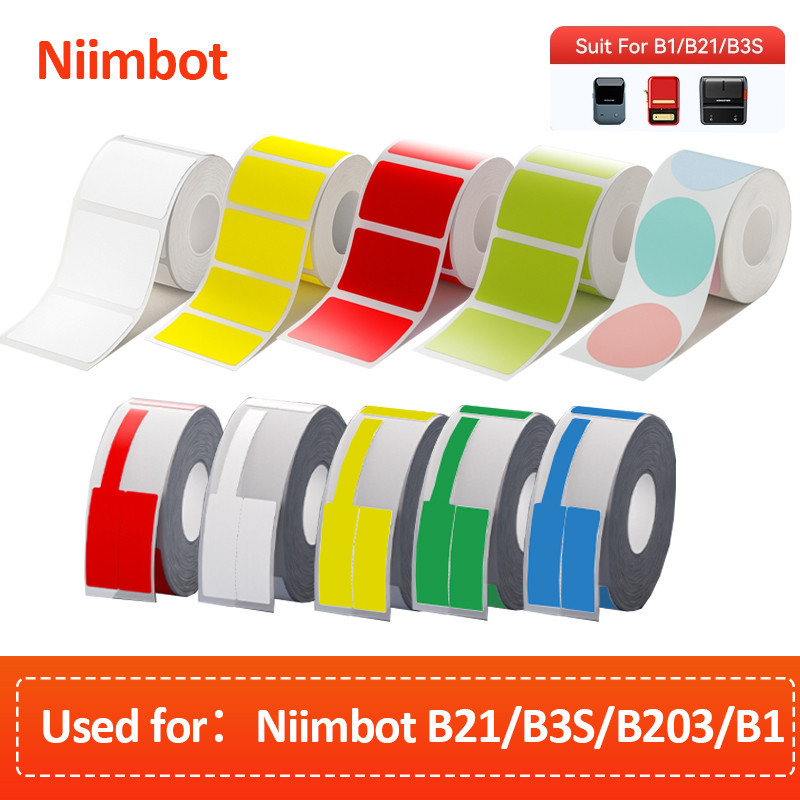 NiiMBOT B21 B3S B1 Color Label Printing Sticker Self-adhesive Thermal Waterproof Digital Number ...
