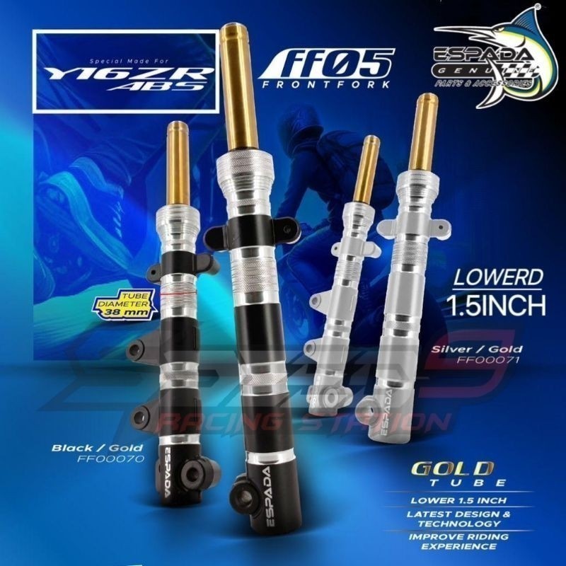 NEW 2024 ESPADA FORK LAY Y16 ABS Y16V2 Y16ABS 38MM PRO BLACK/GOLD ...