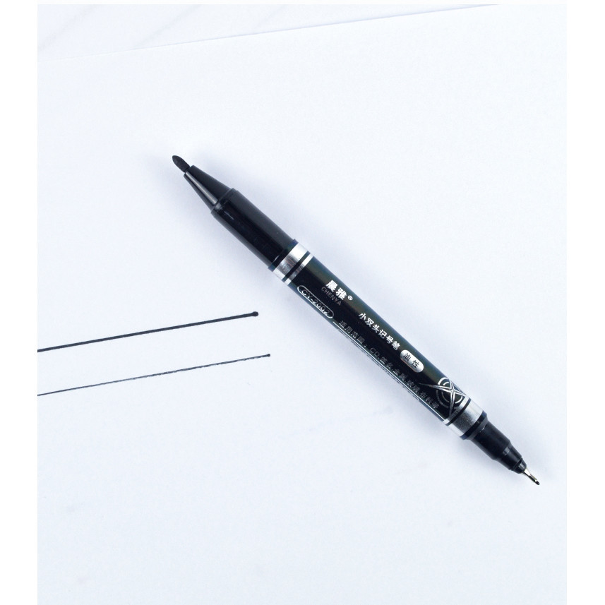 Permanent 2 Head Marker Pen with Fine and Extra Fine Points School And ...