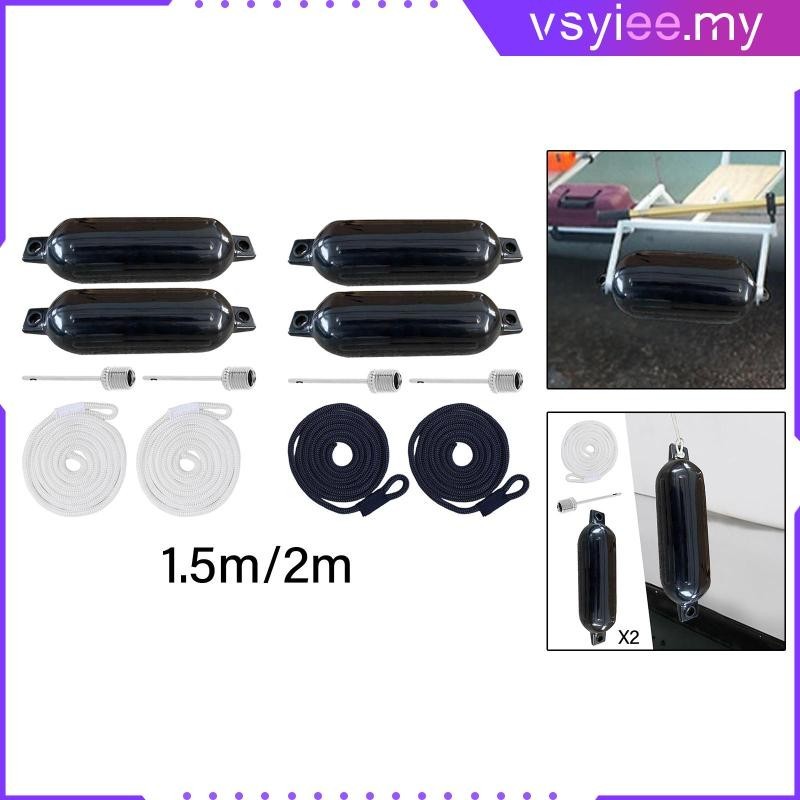 [2-Day Delivery] Boat Fenders Boat Fenders 4x16inch with Rope Anti ...