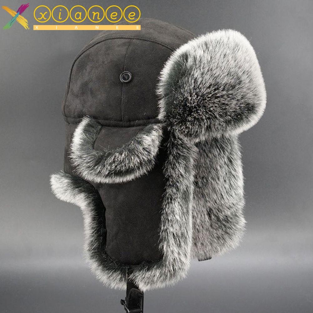 XIANEE Trapper Hat Women Men Russian Cossack Ushanka Bomber Hats ...