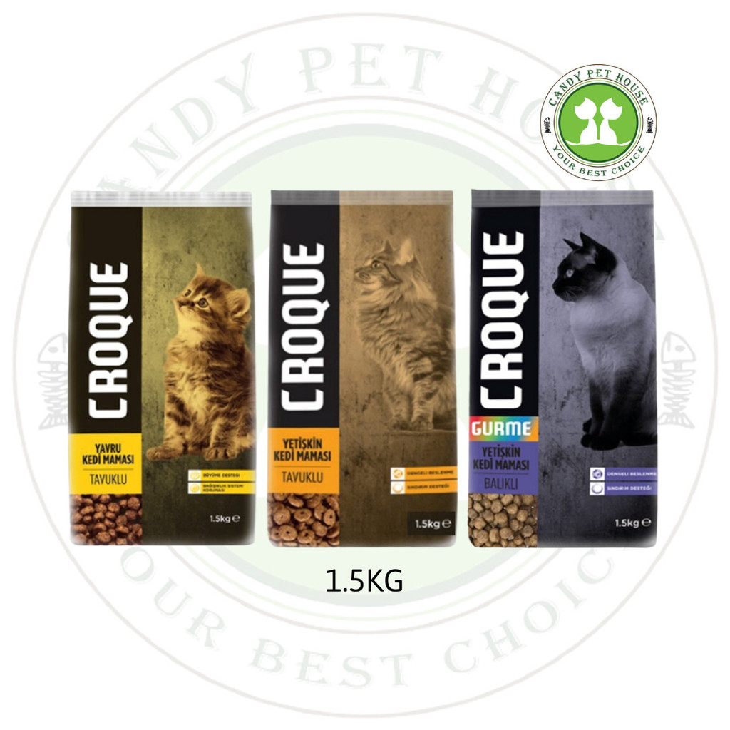 Croque Cat Dry Food - Kitten Chicken / Adult Chicken / Gourmet Adult ...