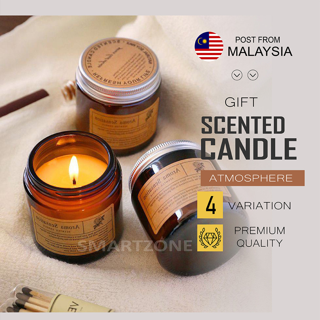 Scented Candle Aromatherapy Soy Wax Gift Aroma Lilin Wangi Fragrance ...