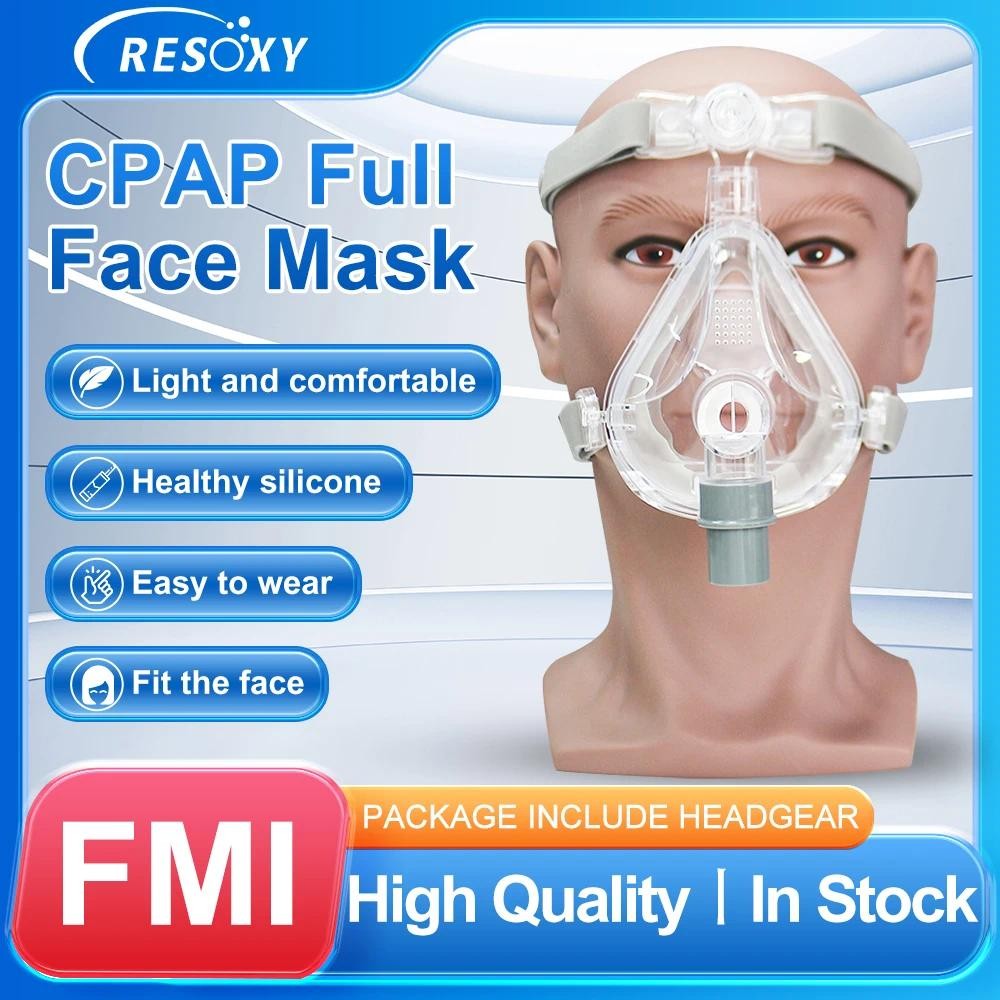 CPAP Full Face Mask Mouth Nasal Mask for Auto BiPAP CPAP with Headgear ...