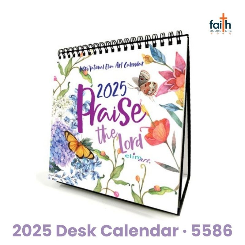 Desk Calendar 2025 · Praise the Lord · With Bible Verses · Christian ...