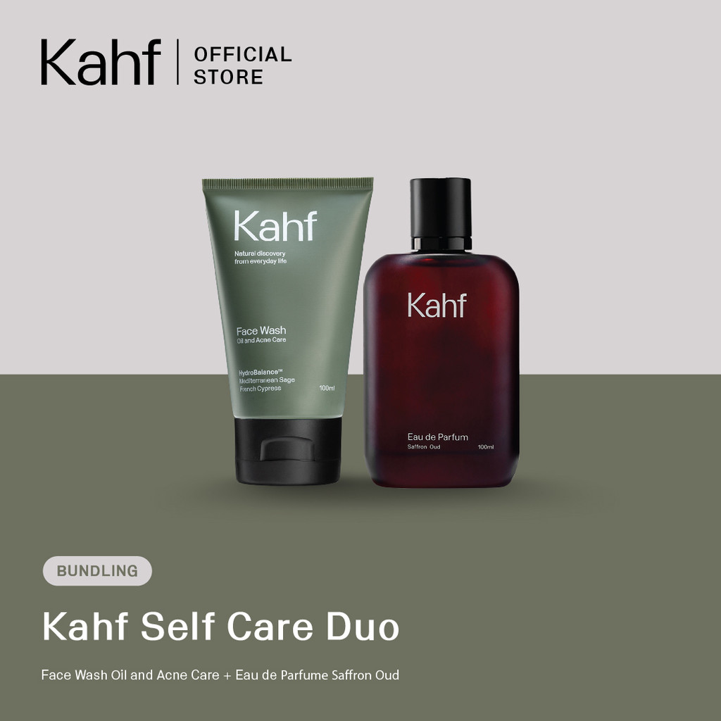 Kahf Self Care Duo - Face Wash Oil & Acne Care + Saffron Oud Eau de ...