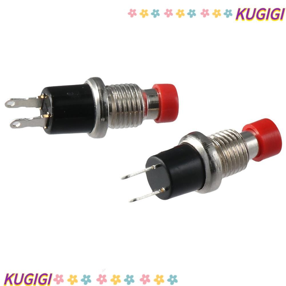 KUGIGI 10pcs Mini Push Button Switch, 250VAC Black Cap Momentary ...