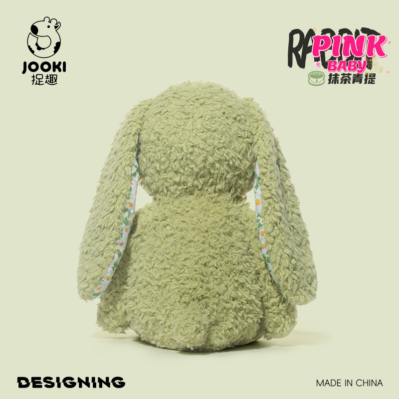 Matcha Green Rabbit Plush Doll Cute Flower Lop-eared Rabbit Doll Super ...