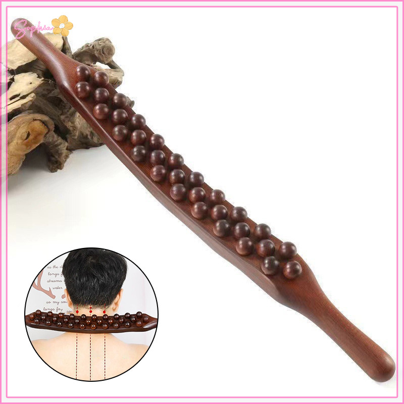 UVIGM> 37 Beads Universal Back Massage Tendons Scraping Stick Point ...