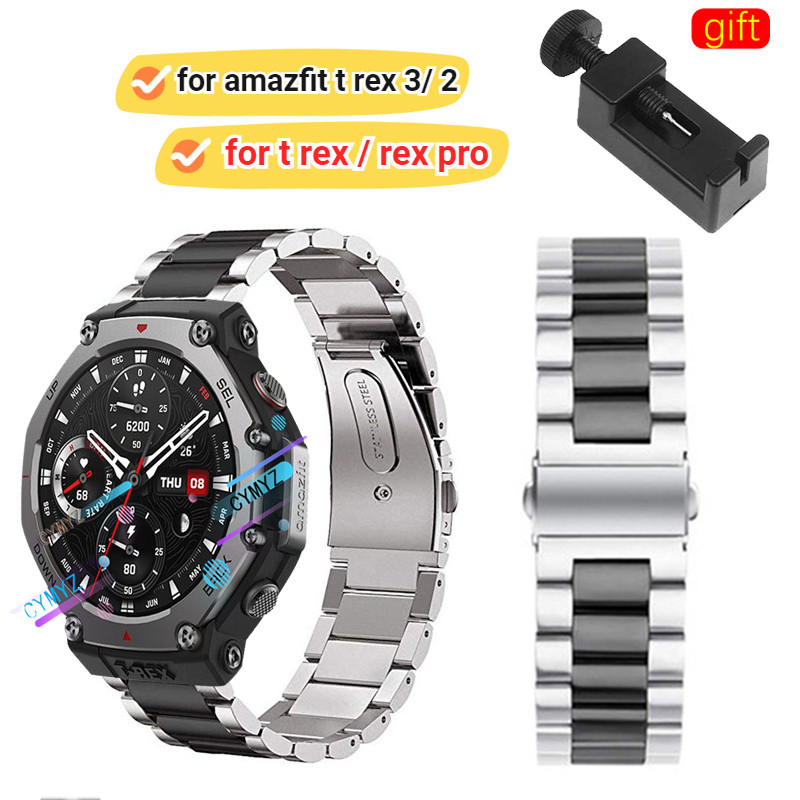 amazfit t rex 3 strap Metal strap sports Wristband amazfit t-rex pro ...