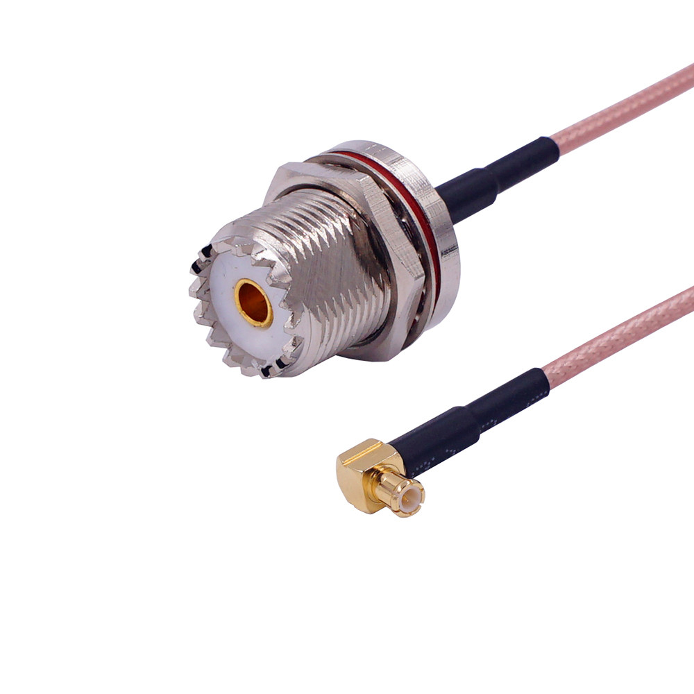 UHF Female to MCX Male Right Angle RG316 Pigtail Cable MCX to UHF SO239 ...