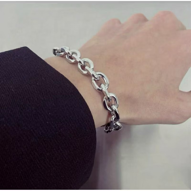 Titanium CHAIN BRACELET FOR MEN WOMEN PUNK CHAIN MODEL/SHIP CHAIN ANTI ...