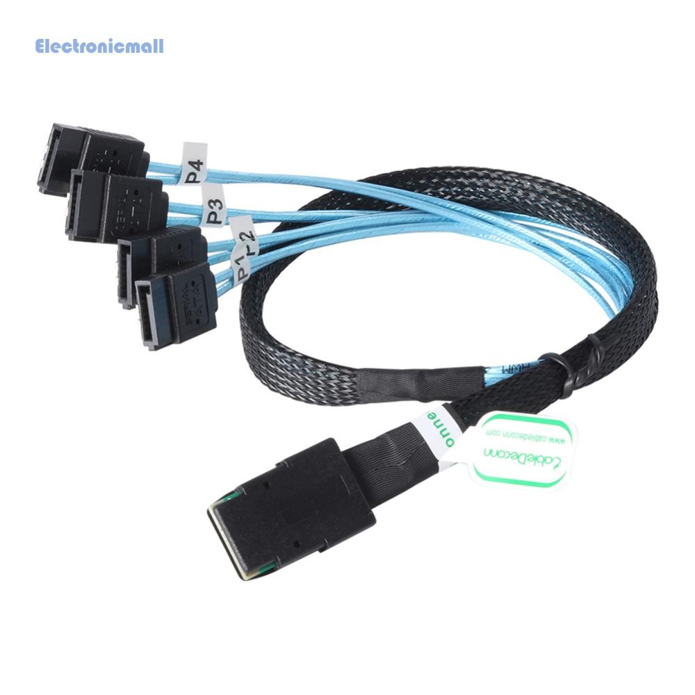 Internal Mini SAS SFF-8087 36-Pin to 4 SATA 7-Pin Forward Breakout Cable [ElectronicMall01.my ...