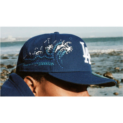 AA MLB Los Angeles Dodgers Hat LA Tonal Wave Fitted Hat Dark Royal Blue ...