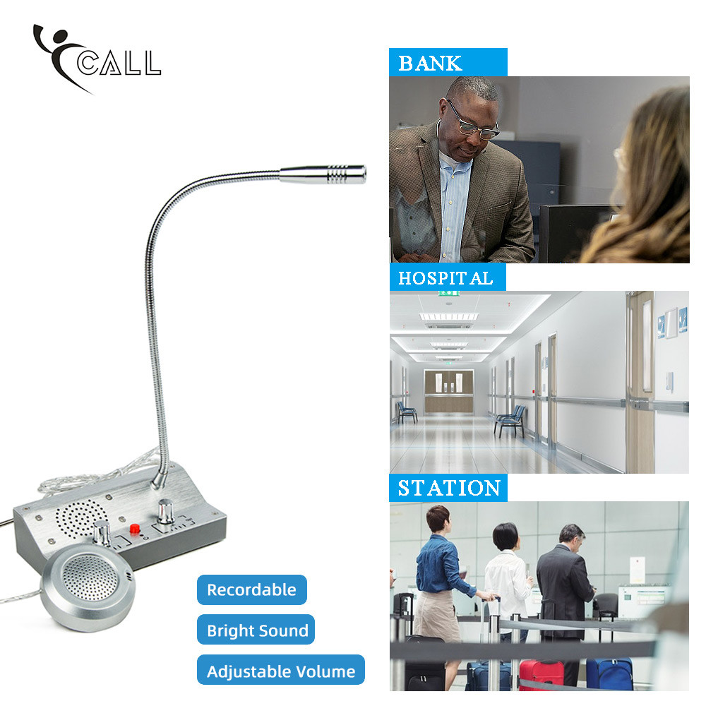 Window Mic and Speaker Intercom System Dual Way Bank Counter Shop ...