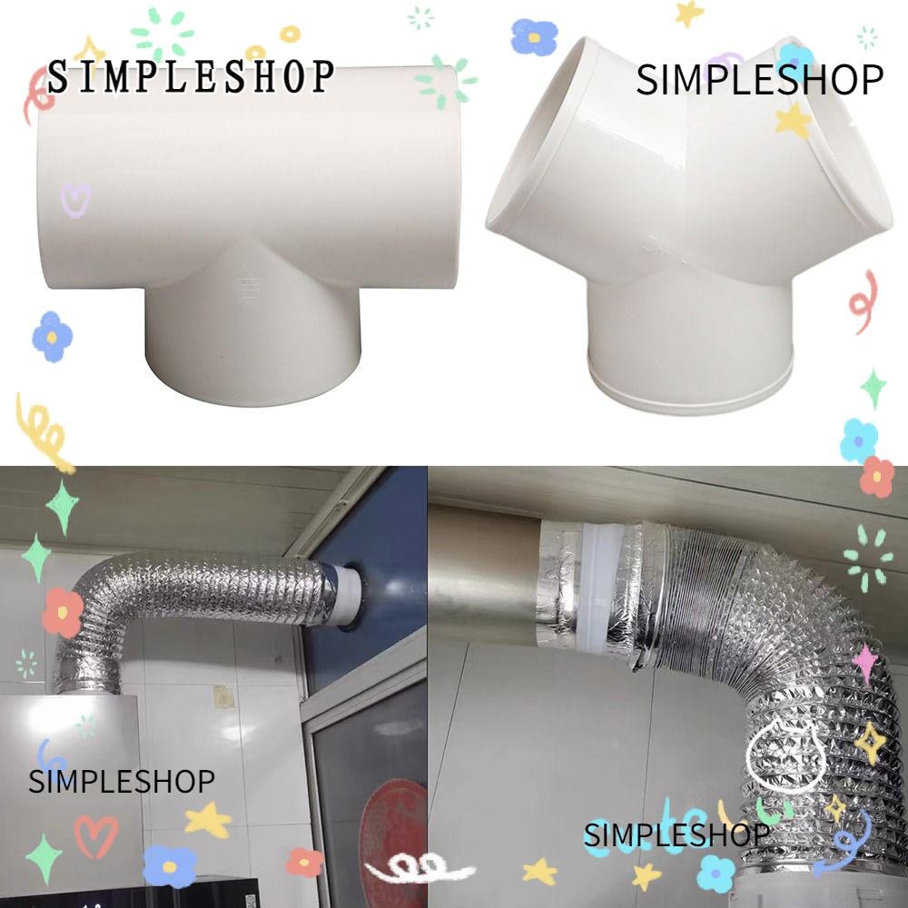 SIMPLESHOP Quick Ventilation Tube Joint, T/Y Shape 100/150/200mm Exhaust Duct Connector, PVC ...