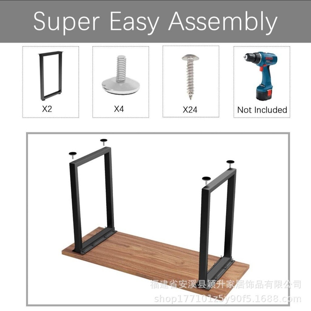 Rak meja besi tempa rentas sempadan, pendakap meja logam, kaunter bar ...