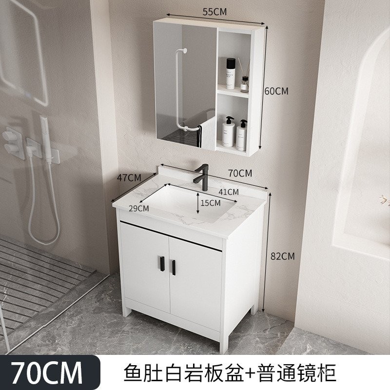 Jenis sentuh lantai almari bilik air batu countertop pintar cermin ...