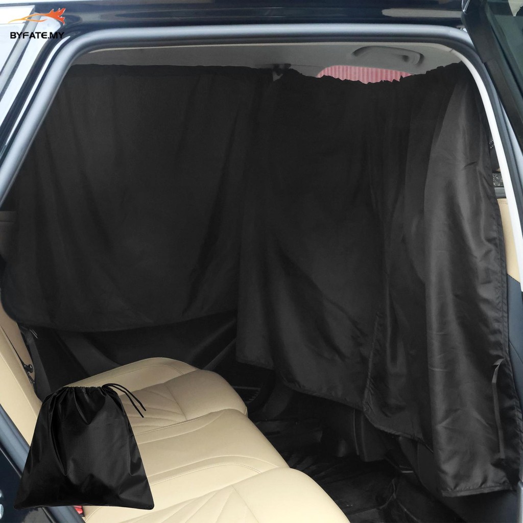 3Pcs Car Window Shades 95% Light Blocking Car Curtains Privacy Divider ...