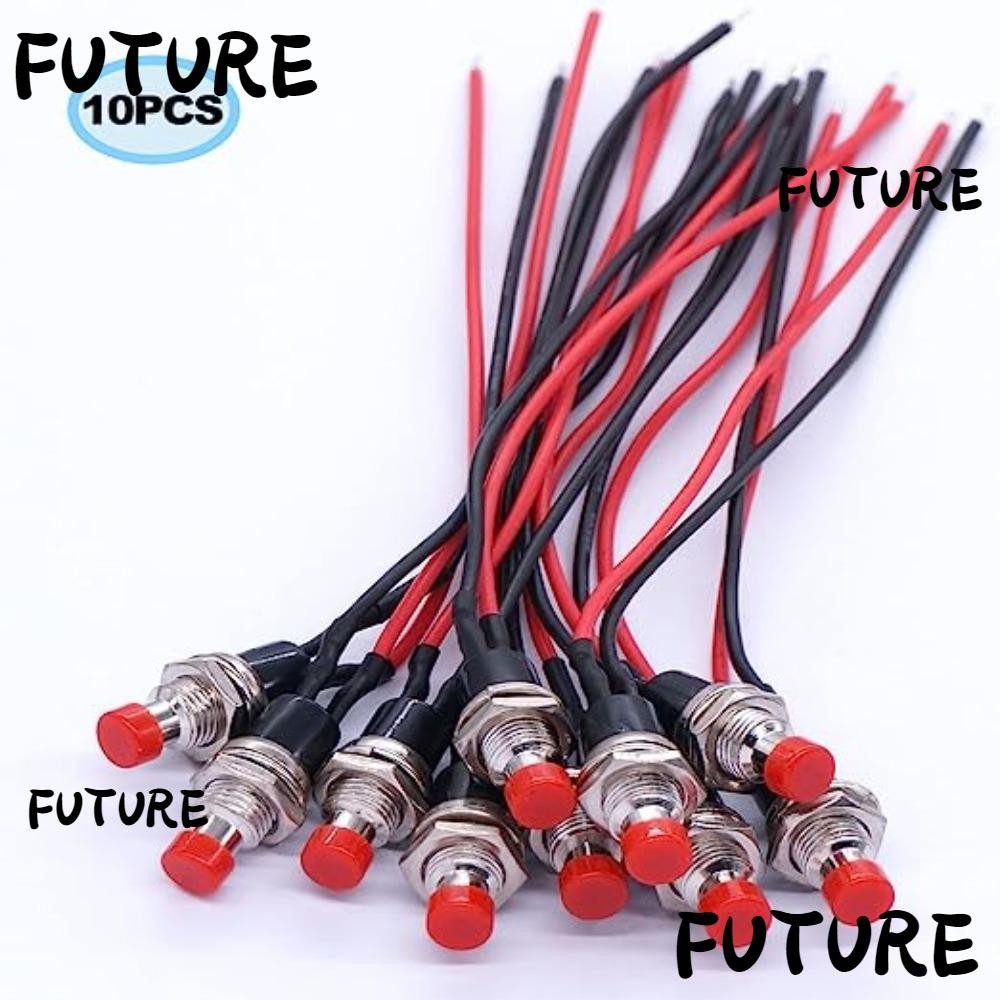 HL-FUTU 10Pcs Push Button, 250V AC Normal Open Unlocking switch Button ...