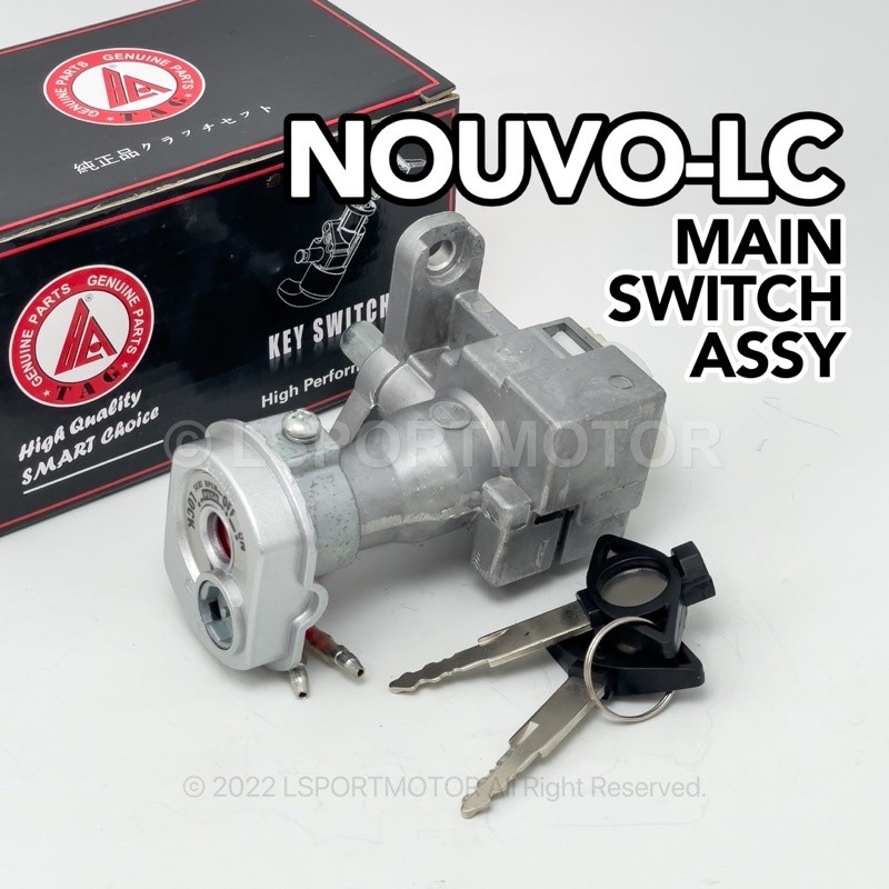 YAMAHA NOUVO-LC MAIN SWITCH ASSY (TAG) IGNITION SWITCH KEY LOCK STARTER ...