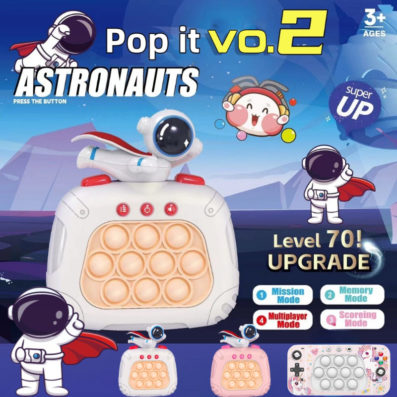 Astronaut Quick Push Game Upgraded Pop It Game Machine Kids Educational ...