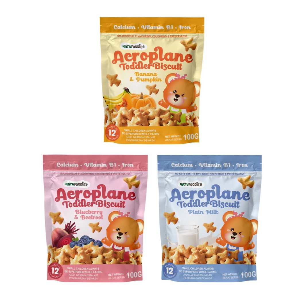 Natufoodies Baby Snack Aeroplane Toddler Biscuits Baby Food (12m ...