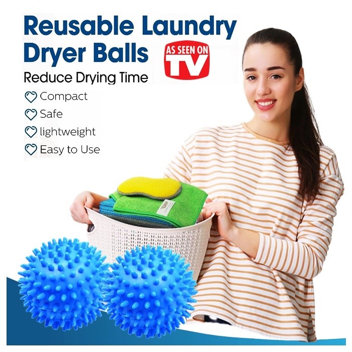Dryer Balls (Pack of 2) Laundry Balls for Washing Machine /Bebola Dobi ...