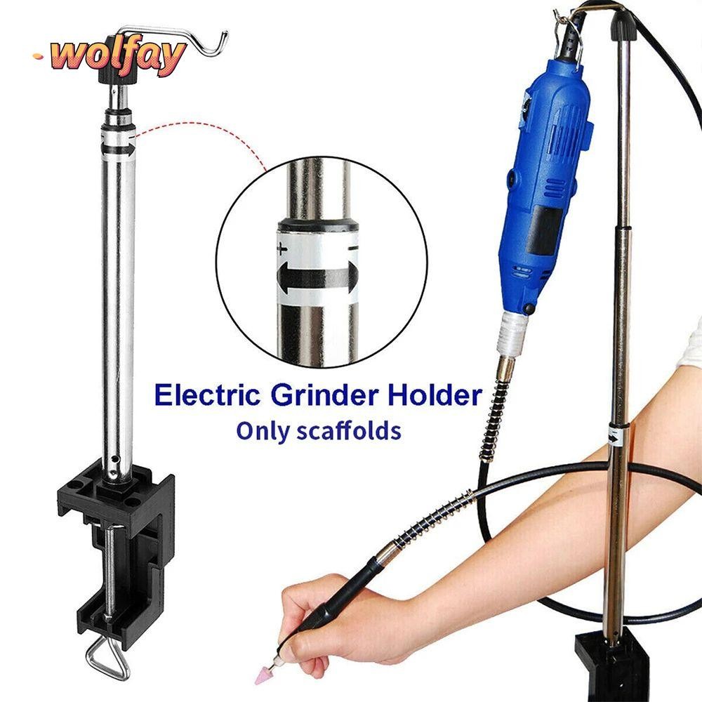 WOLFAY Rotary Grinder Rack with Clamp Retractable Flexible DIY Mini ...