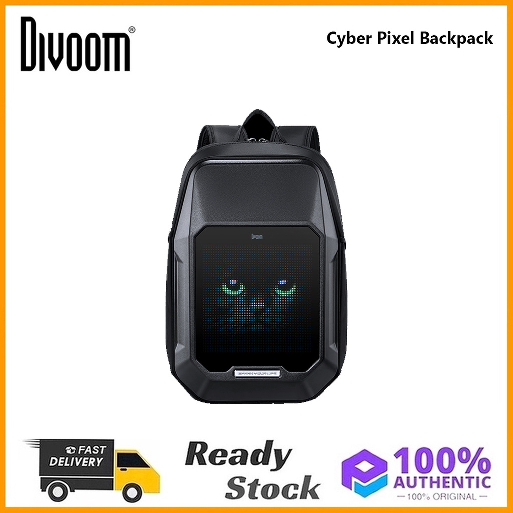 Divoom Cyber Pixel BackPack RGB With Smart LED Pixel Art Display ...
