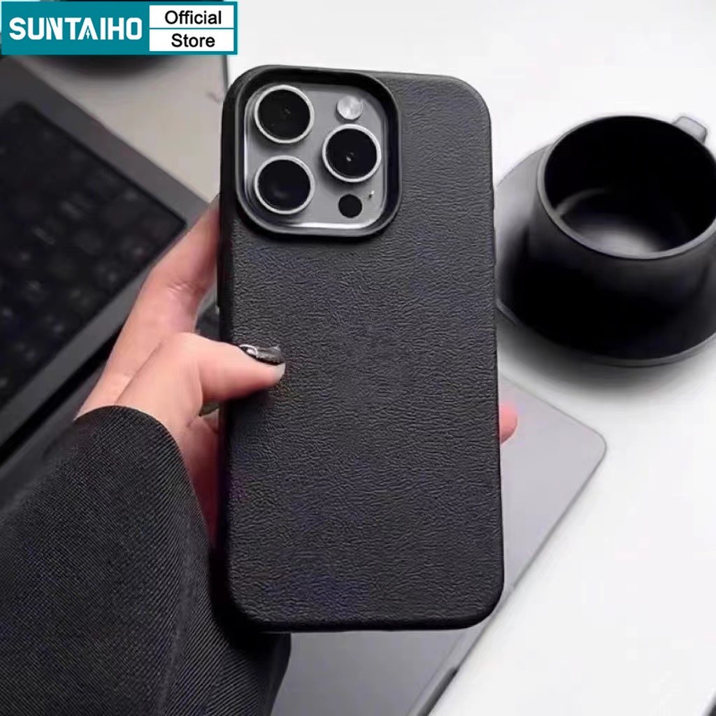 Suntaiho Simple Aesthetic Colour Casing Black Silicon Soft Shockproof ...